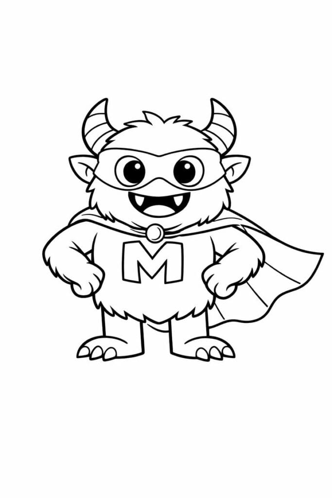 Tegninger af Monstre til print & farvelægning » DoodleDrop
