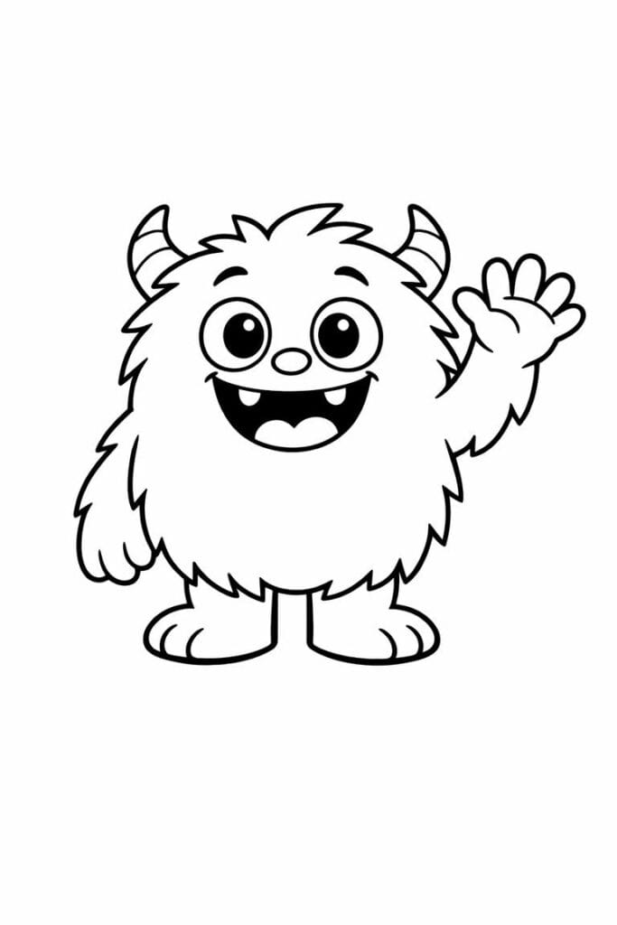 Tegninger af Monstre til print & farvelægning » DoodleDrop