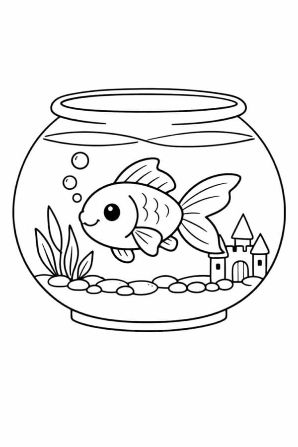 Tegninger af Fisk til print & farvelægning » DoodleDrop